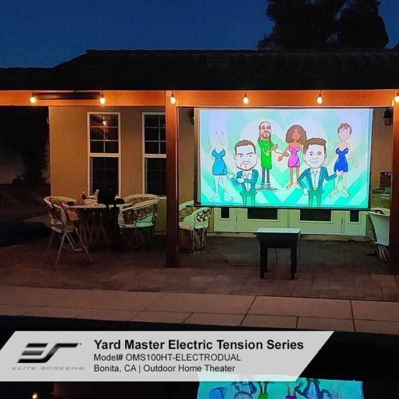 Elite Screens Yard Master Electric Tension Dual Projector Screen ...